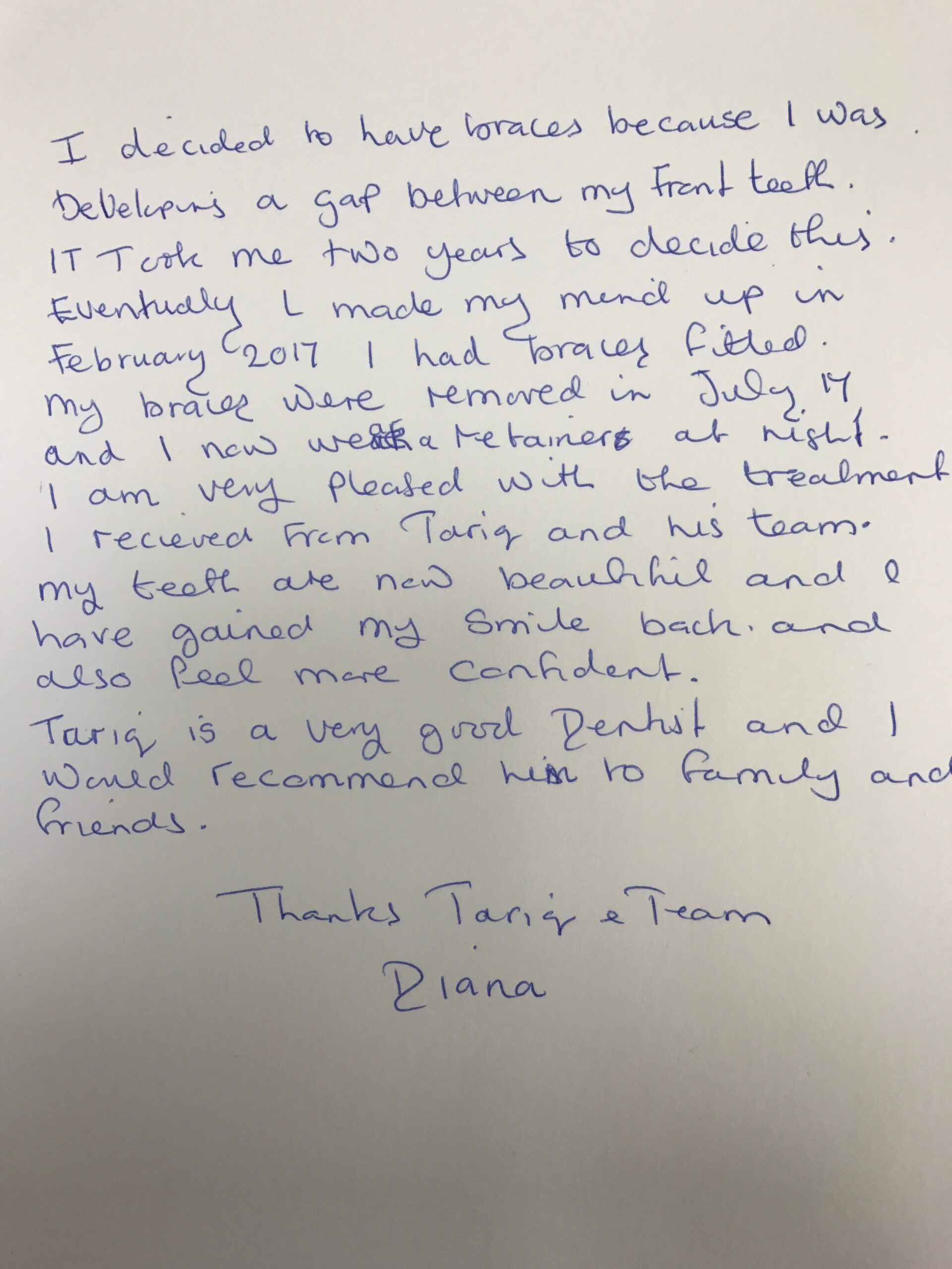 Dental Testimonials Birmingham | Cosmetic Dentist West Bromwich